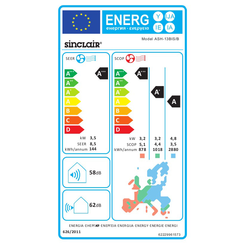 Nástenné klimatizácie: Nástenná klimatizácia Sinclair ASH-13 BIS